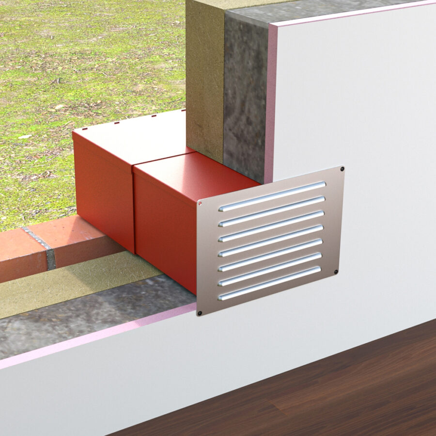 Telescopic Wall Vents for Grilles - A1 Non-Combustible - Simplis Red Line